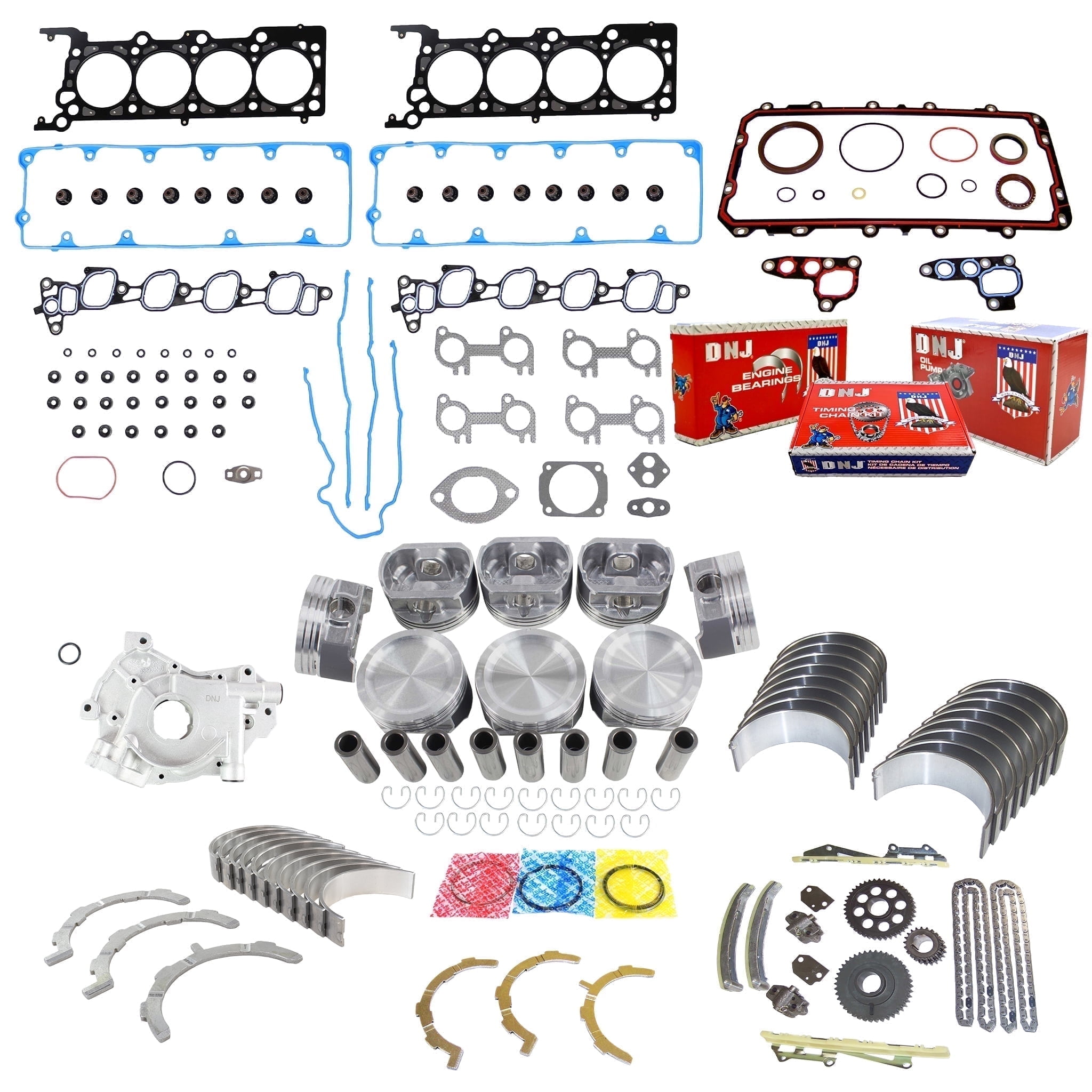 DNJ EK4154BM Master Engine Rebuild Kit Fits Cars & Trucks 2002 Ford ...