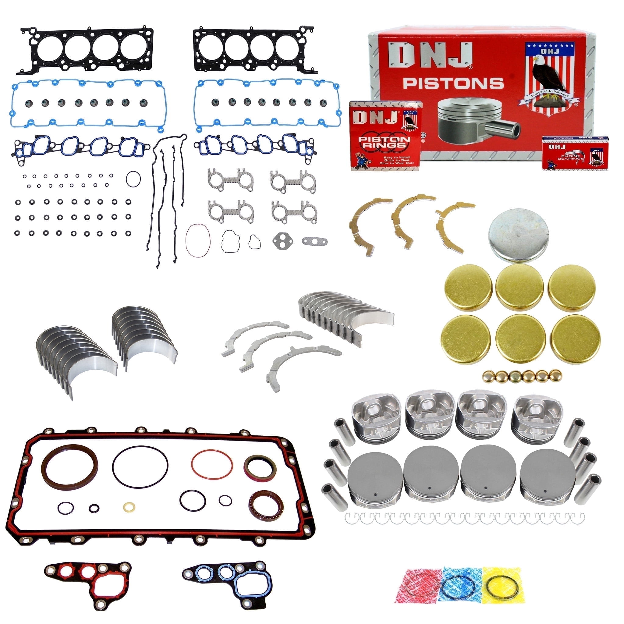DNJ EK4172B Engine Rebuild Kit Fits Cars & Trucks 2004-2008 Ford E-150 ...