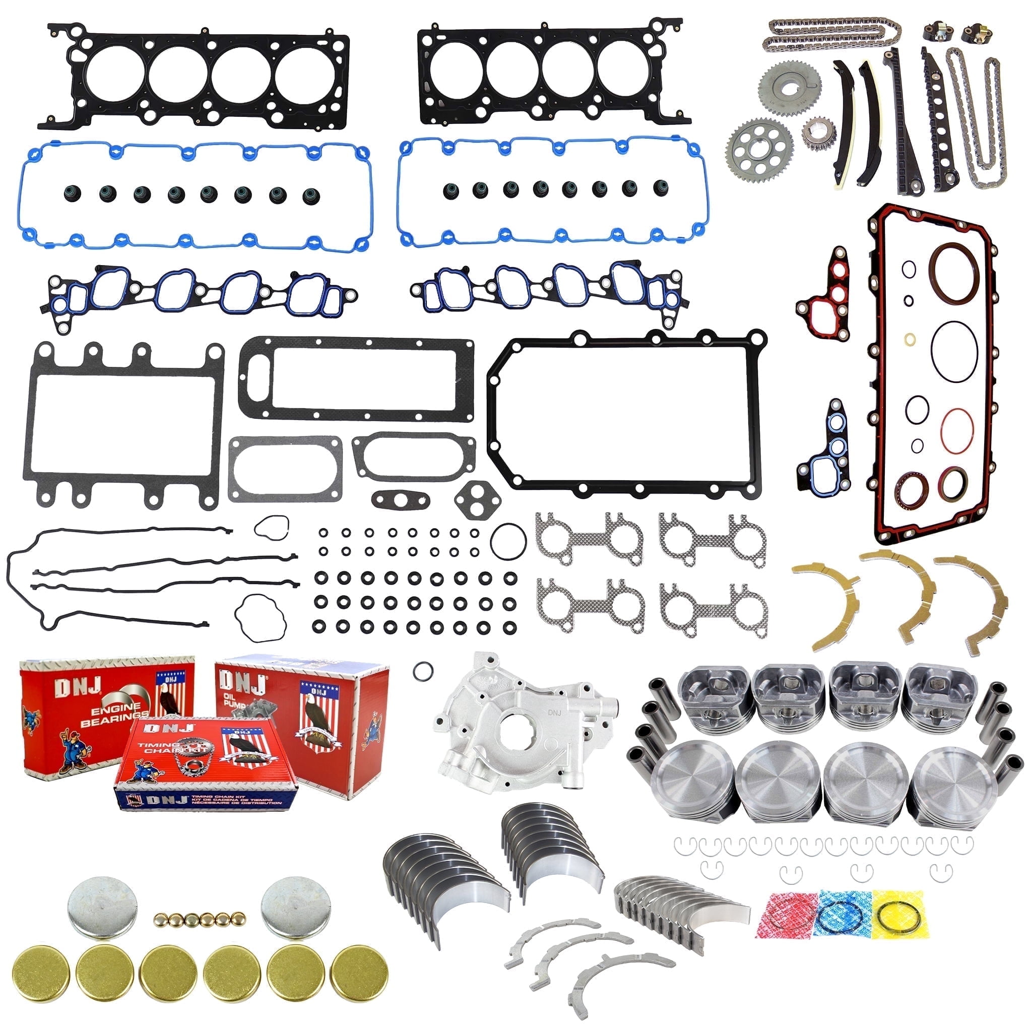 DNJ EK4176AM Master Engine Rebuild Kit Fits Cars & Trucks 2002-2003 ...