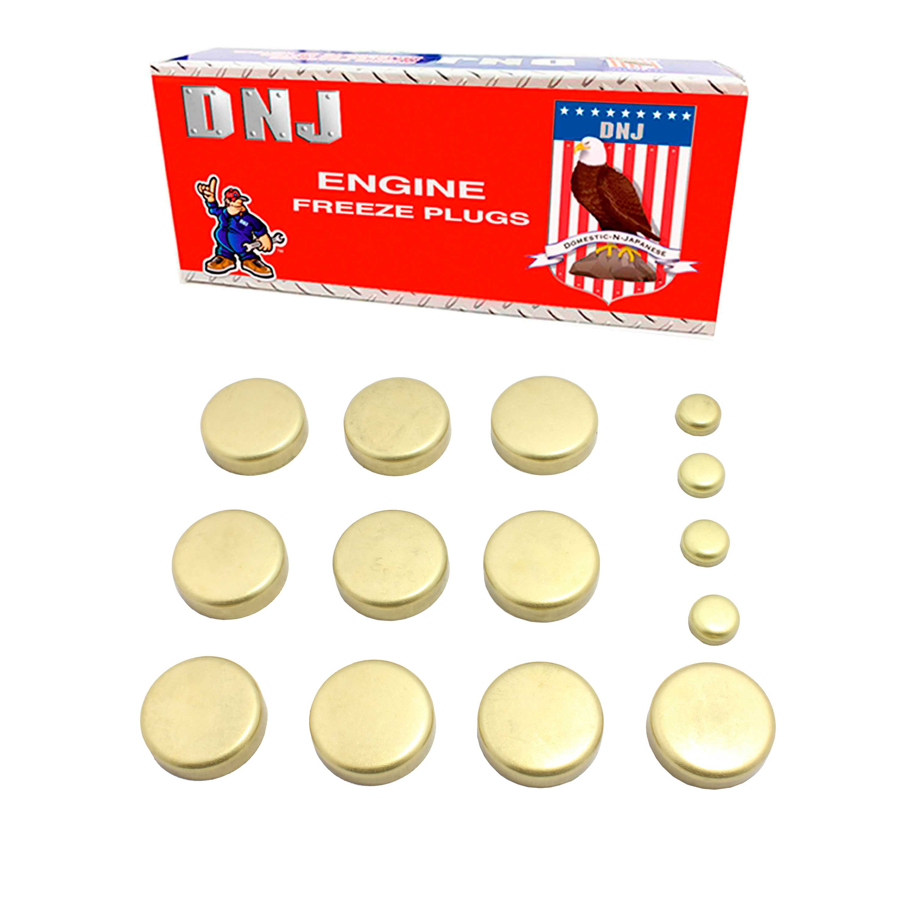 DNJ FPS4214 Freeze Plug Set (Brass) Fits Cars & Trucks 03-10 Ford E-350 ...