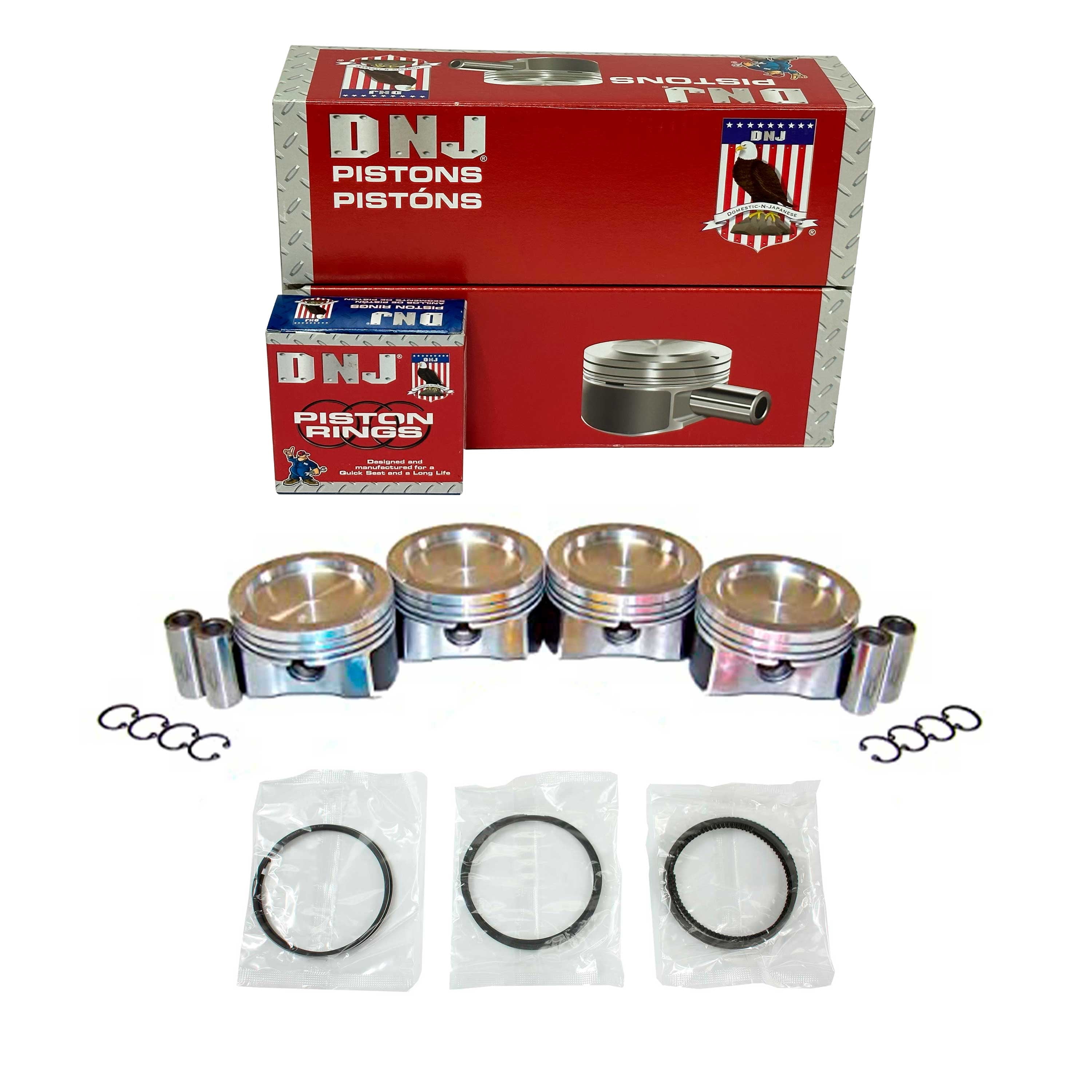 DNJ PRK811.40 Piston Set with Rings Fits Cars & Trucks 1998-2005 ...