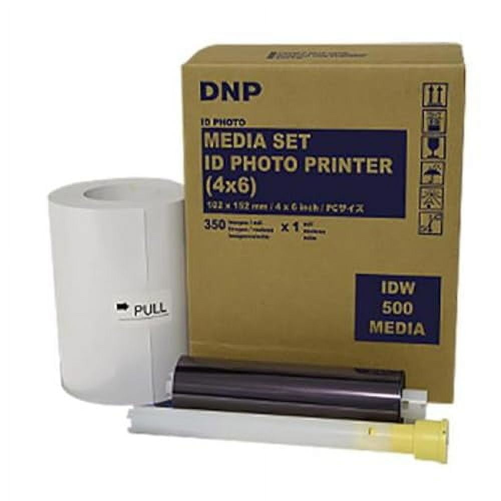 DNP 4x6 Paper Roll Media Set for IDW500 ID Photo Printer, 350 Prints - Walmart.com