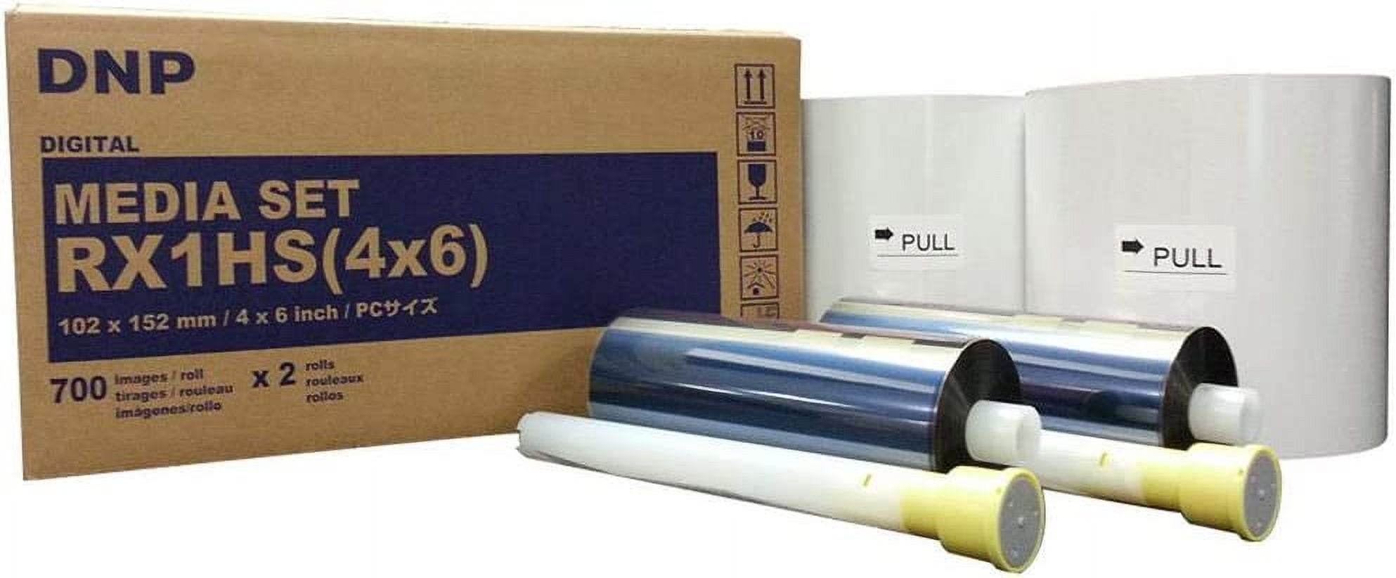 DNP 4x6" Print Media for DS-RX1HS Dye Sub Printer; 700 Prints Per Roll; 2 Rolls Per Case (1400 ...