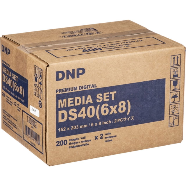 DNP DS40 6x8" Dyesub Printer Paper, 400 Glossy Prints - Walmart ...