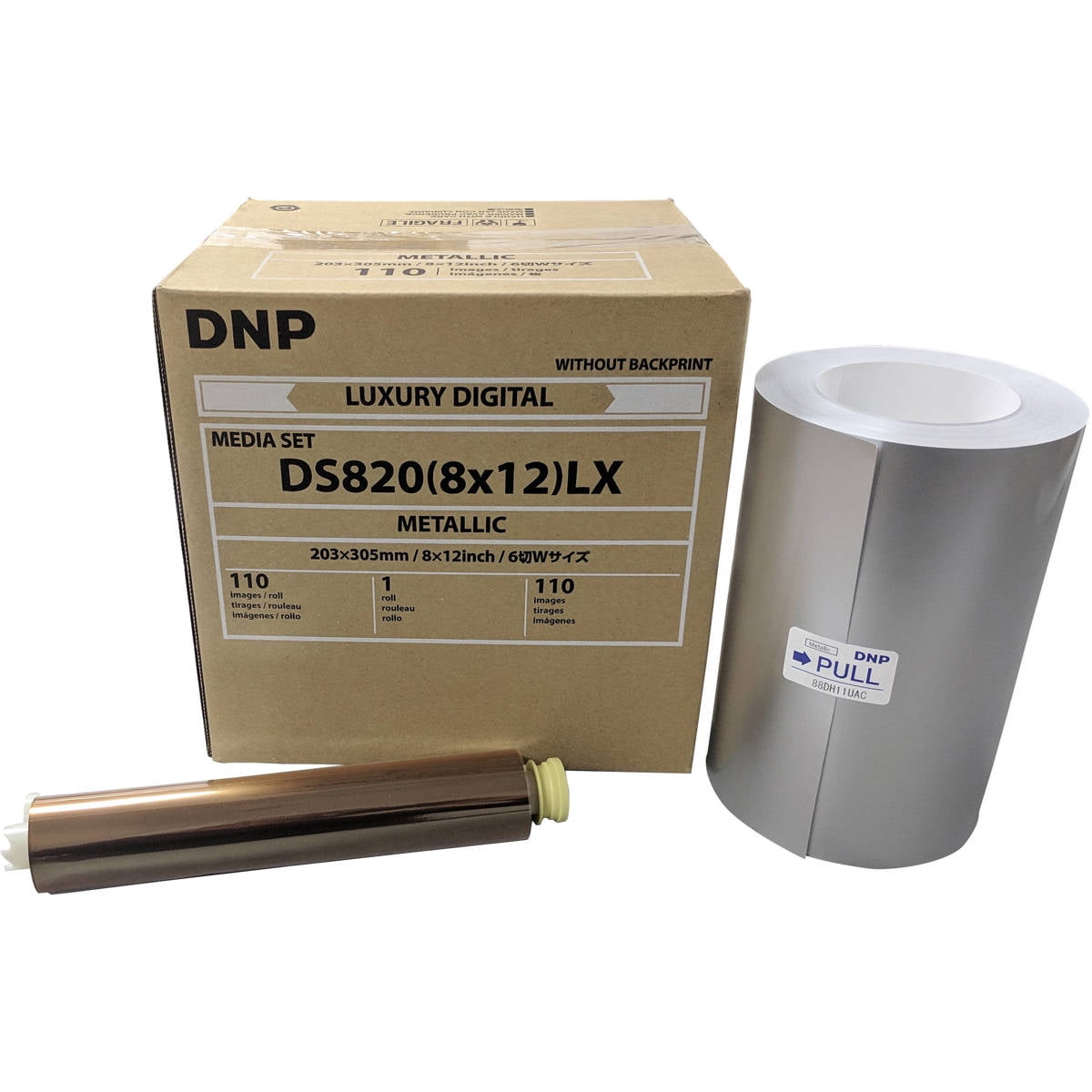 DNP DS820A Printer Luxury Media, 8x12" Metallic Roll, 110 Prints Per ...