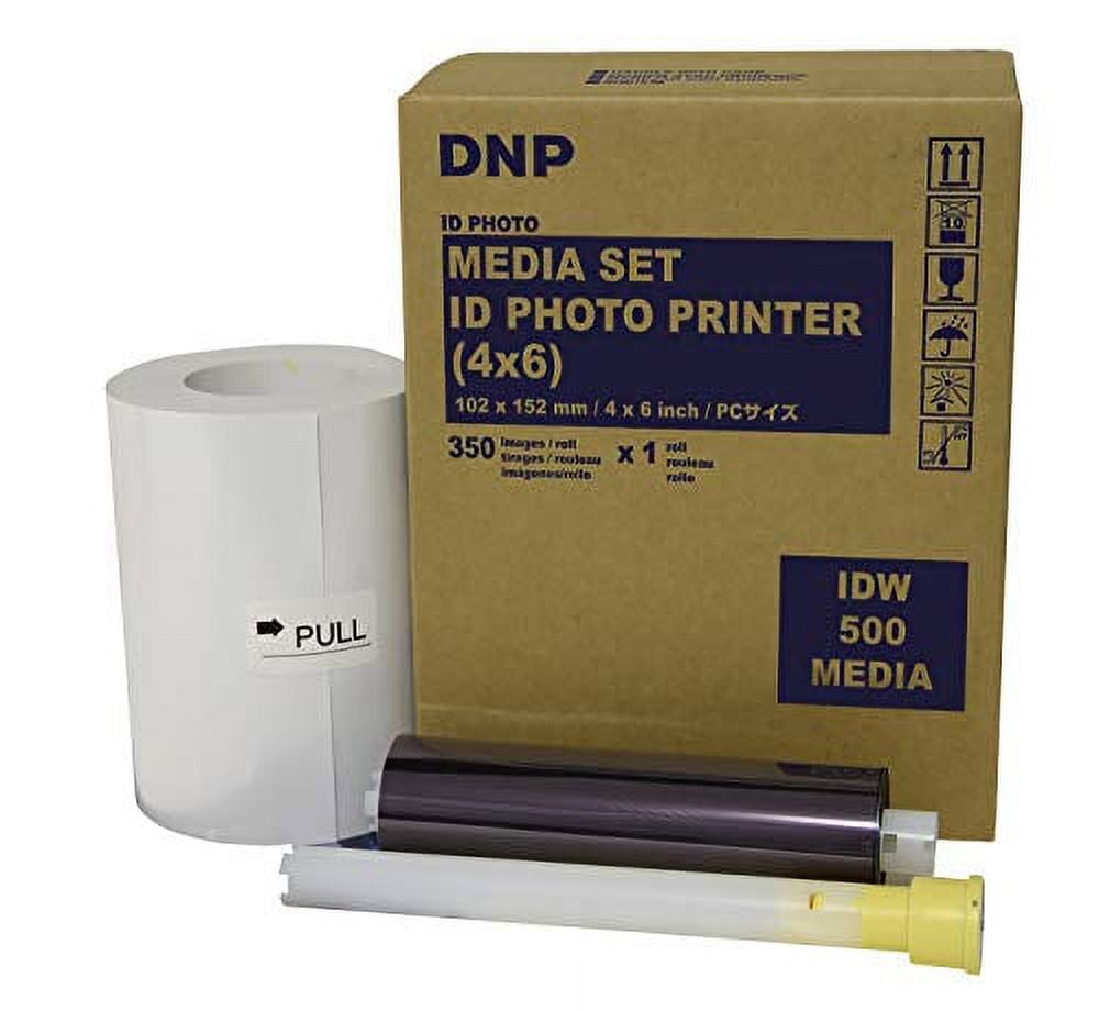 DNP IDW500 ID Printer Media, Paper & Ribbon kit. Total of 350 Prints ...