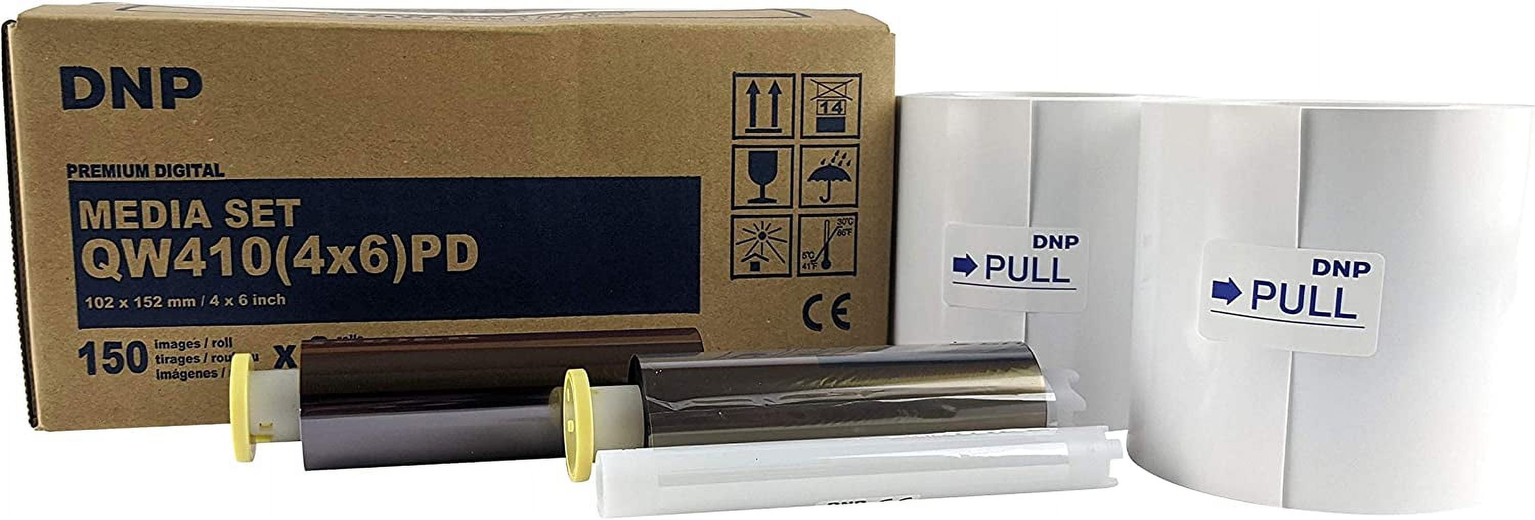 DNP Premium Digital Media for QW410 Printer, 4x6" Roll, 150 Prints Per ...