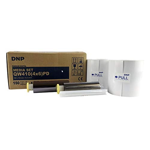 DNP Premium Digital Media for QW410 Printer, 4x6" Roll, 150 Prints Per ...