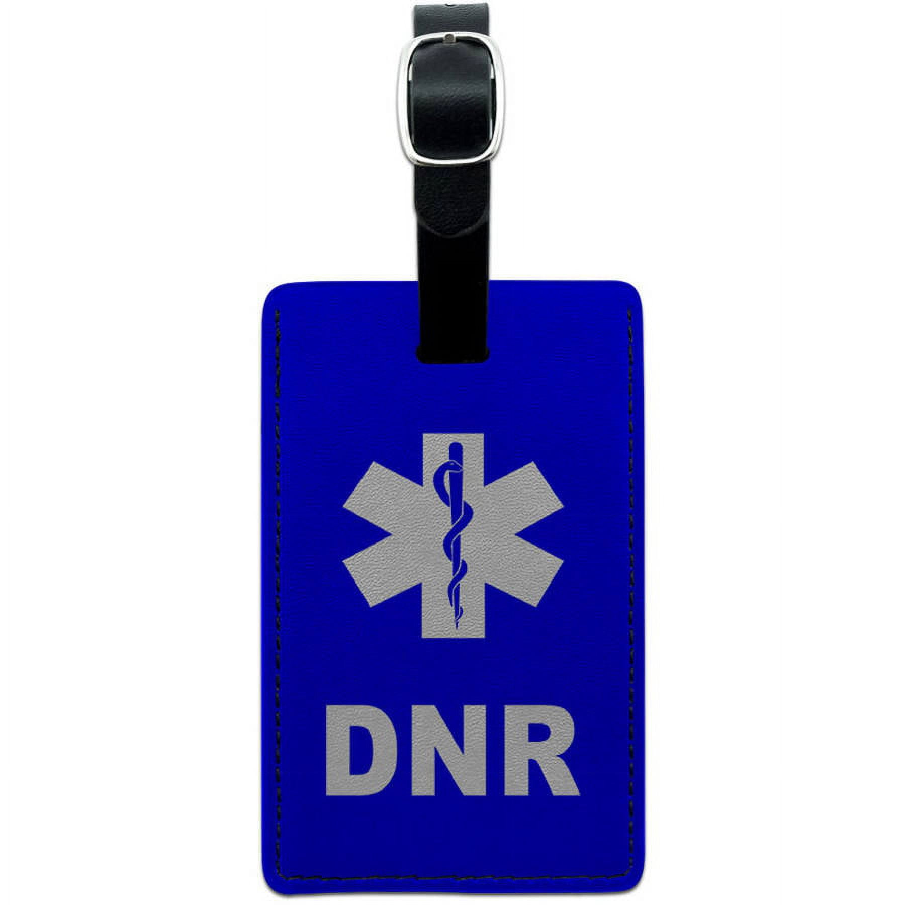 DNR Do Not Resuscitate Medical Emergency Star of Life Leather Luggage ...