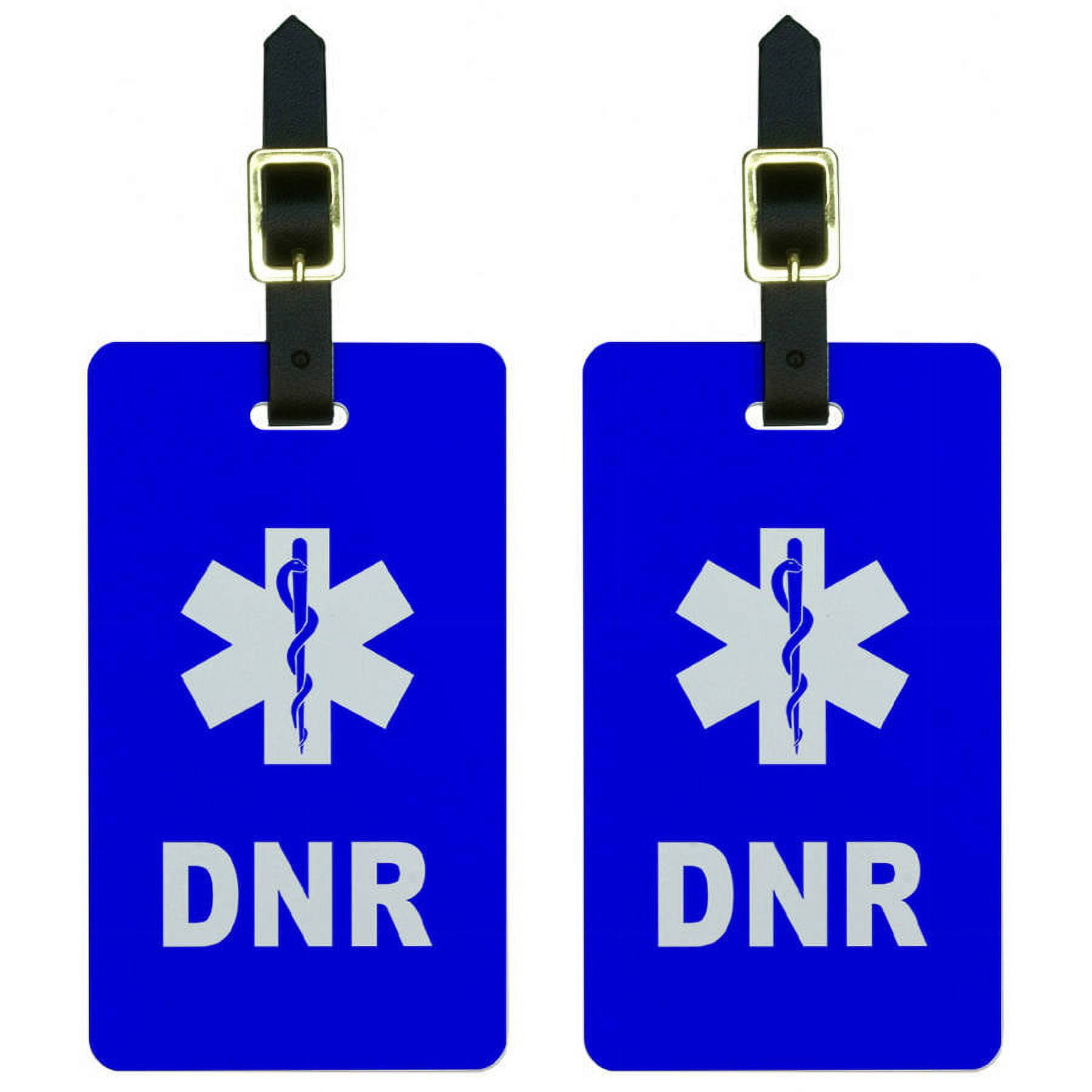 DNR Do Not Resuscitate Medical Emergency Star of Life Luggage Tags, Set ...
