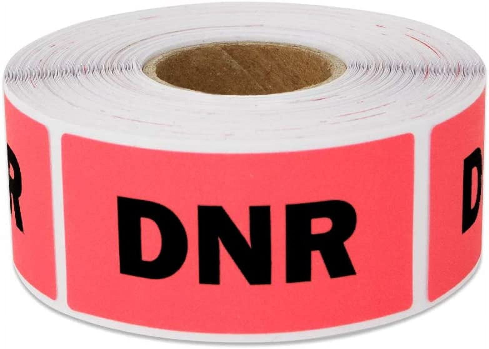 DNR Stickers - 2 x 1 Inch Do Not Resuscitate Sticker DNR Label Medical ...