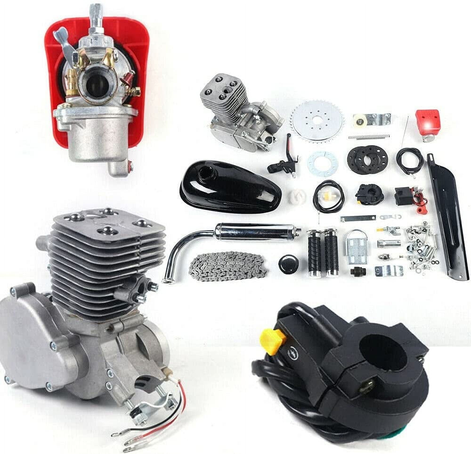 DNYSYSJ 100cc 2-Stroke Bicycle Bike Engine Kit Gas Petrol Motorized Bicycle Kit Bike Motor Kit ...