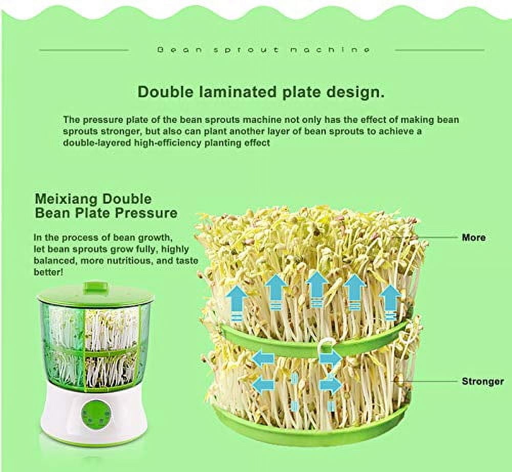 DNYSYSJ 110V Seed Sprouter, 2 Layers Bean Seed Cereal Sprouts Machine ...