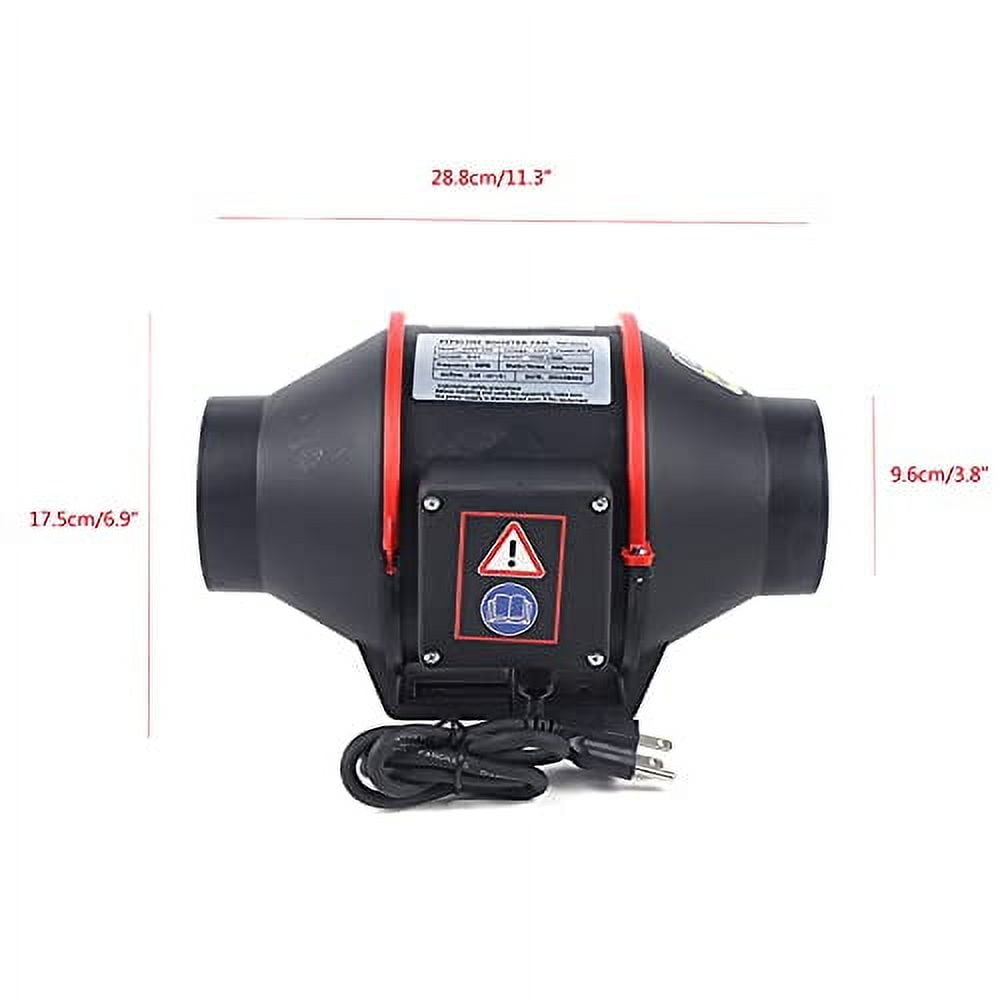 DNYSYSJ 4 Inch Inline Duct Fan,110V Quiet Ventilation Kitchen Exhaust ...
