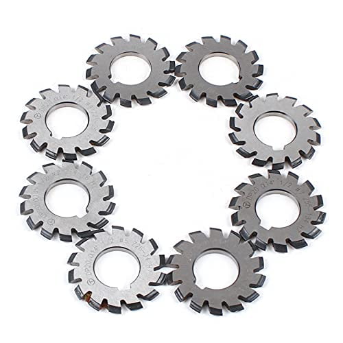 DNYSYSJ 8 Pcs/Set Involute Gear Cutter DP20 PA14-1/2#1-8 Involute Gear ...