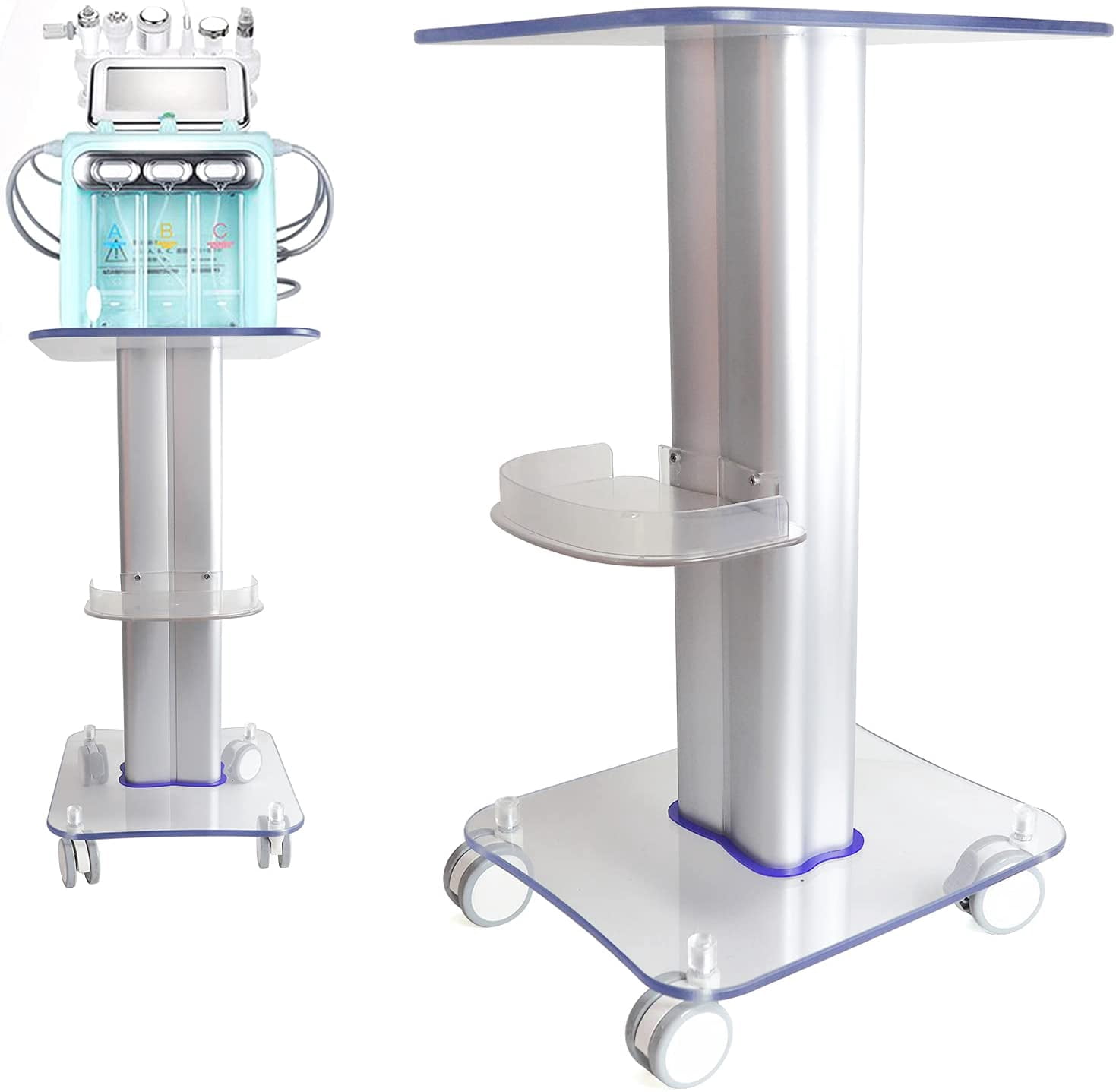 DNYSYSJ Acrylic Rolling Equipment Cart Beauty Rolling Salon Shelf ...