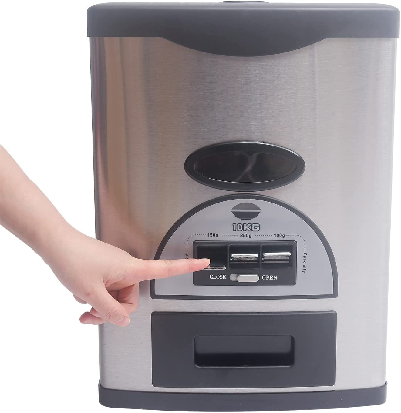 DNYSYSJ Automatic Rice Dispenser, Stainless Steel Rice Container ...
