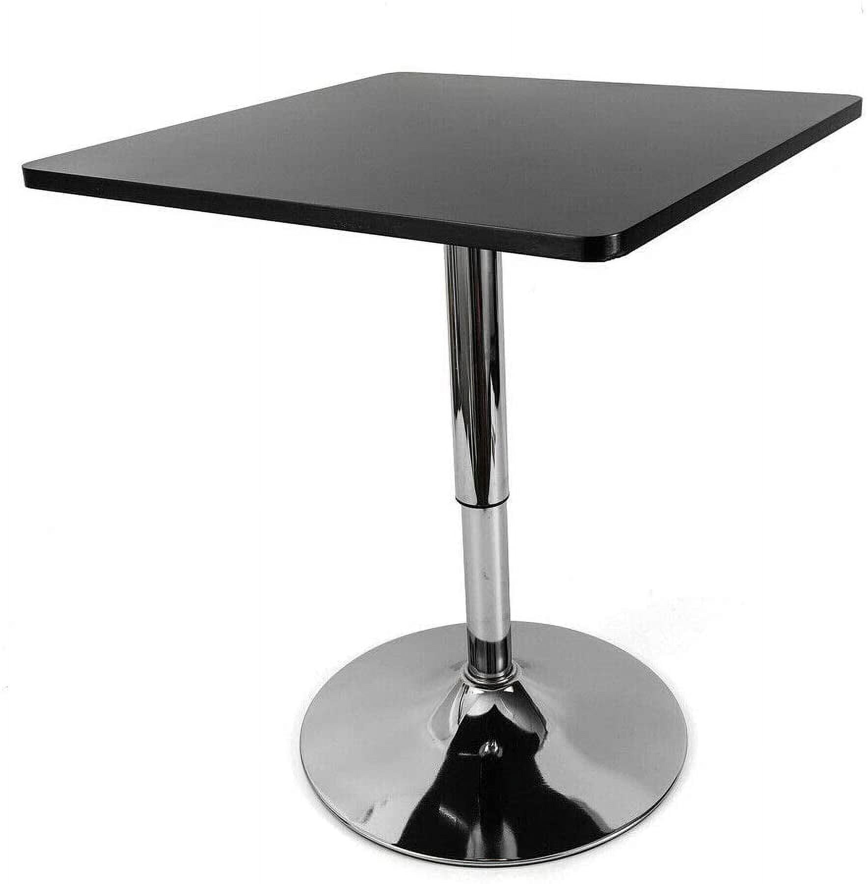 DNYSYSJ Black Pub Table Bar High Table with Height Adjustable 27.6-35.4 ...