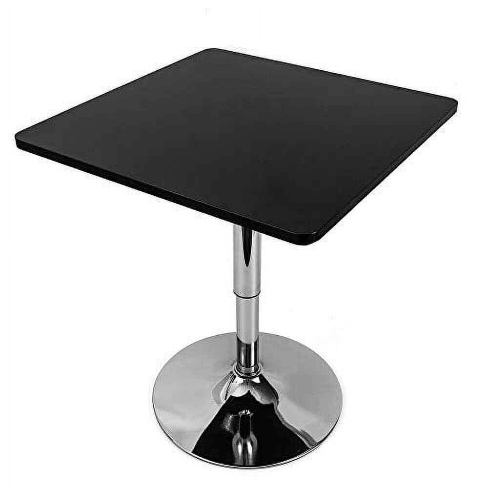 DNYSYSJ Black Pub Table Bar High Table with Height Adjustable 27.6-35.4 ...