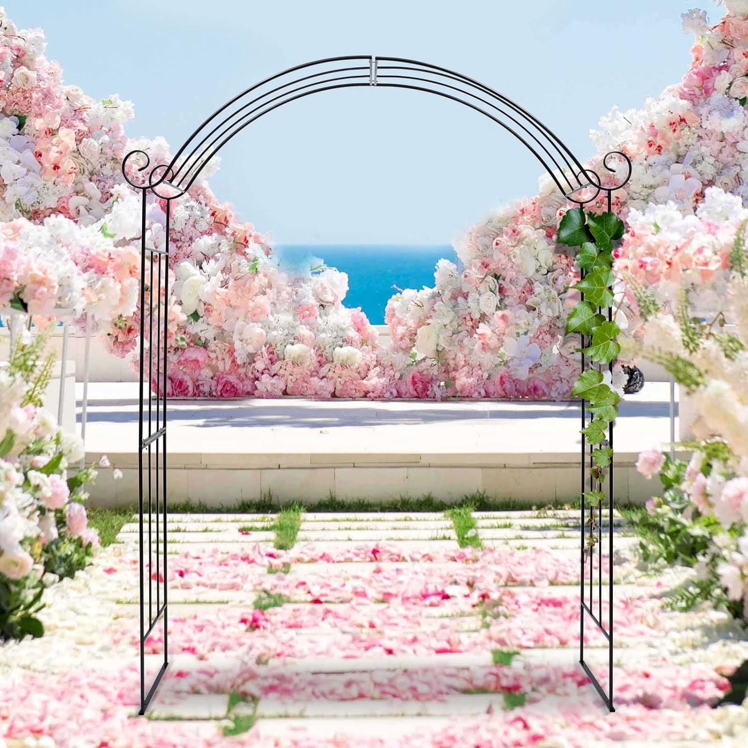 DNYSYSJ Decorative Outdoor Garden Arch Metal Wedding Arch Garden Arbor ...