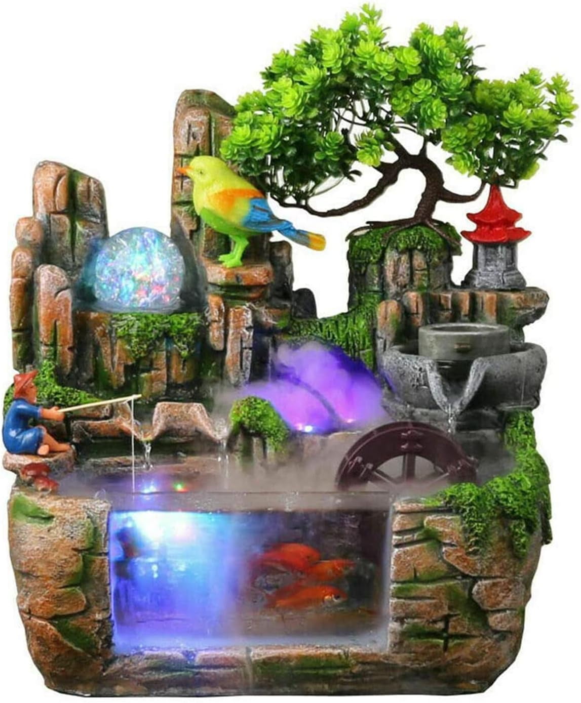 DNYSYSJ Desktop Fountain, Tabletop Rockery Waterfall Fountain Creative ...