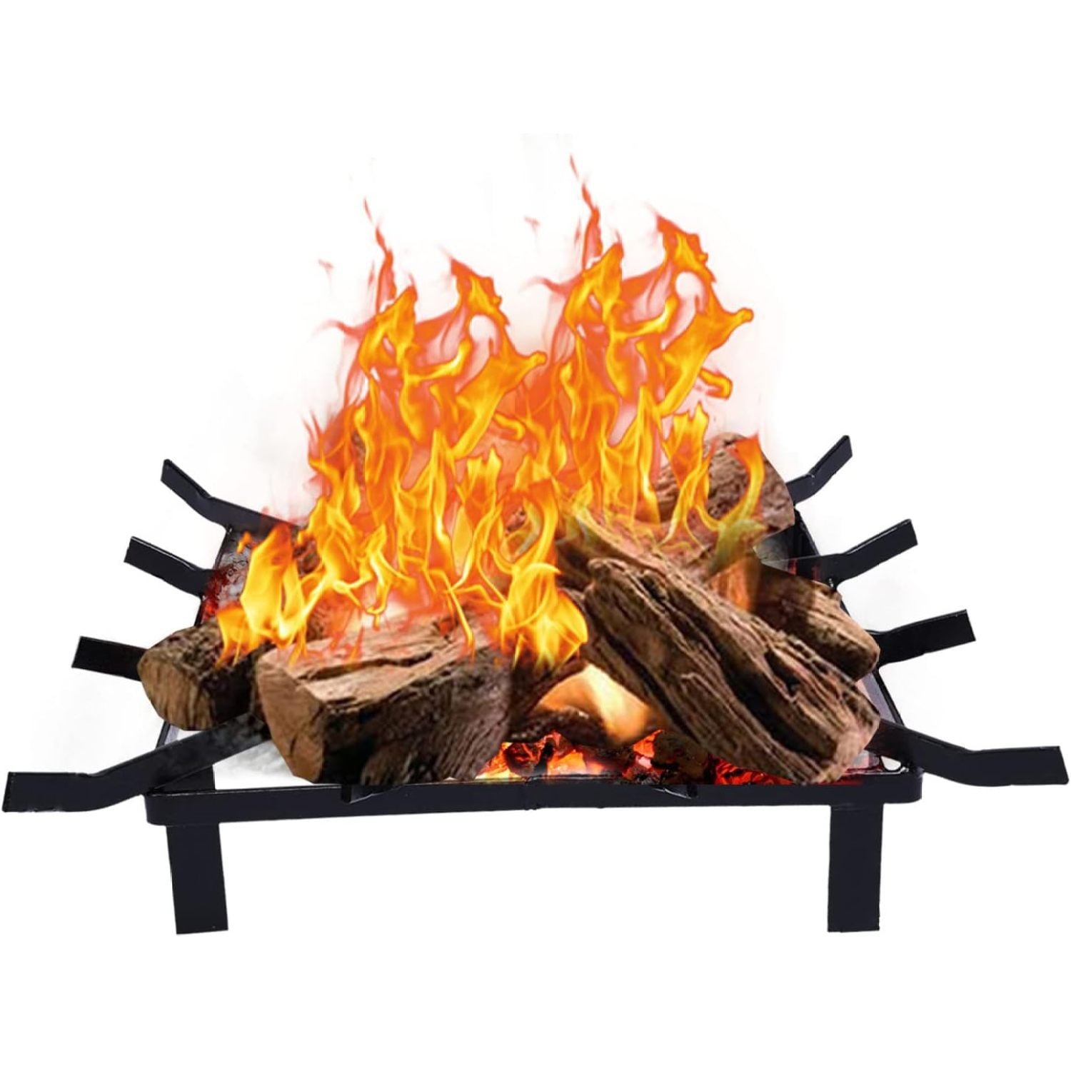 DNYSYSJ Fire Grate Log Grate Wrought Iron Outdoor Fire Pits Firewood ...