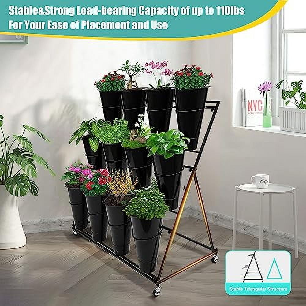 DNYSYSJ Flower Display Stand With Wheels, Flower Display Stand With ...