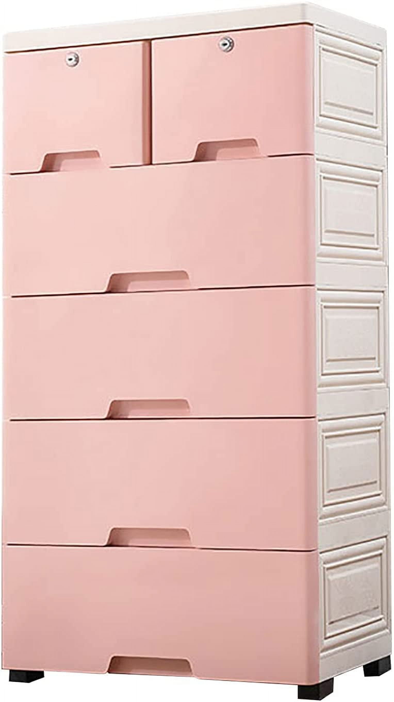 DNYSYSJ Plastic Storage Tower, 6 Drawers Plastic Dresser Storage Tower ...