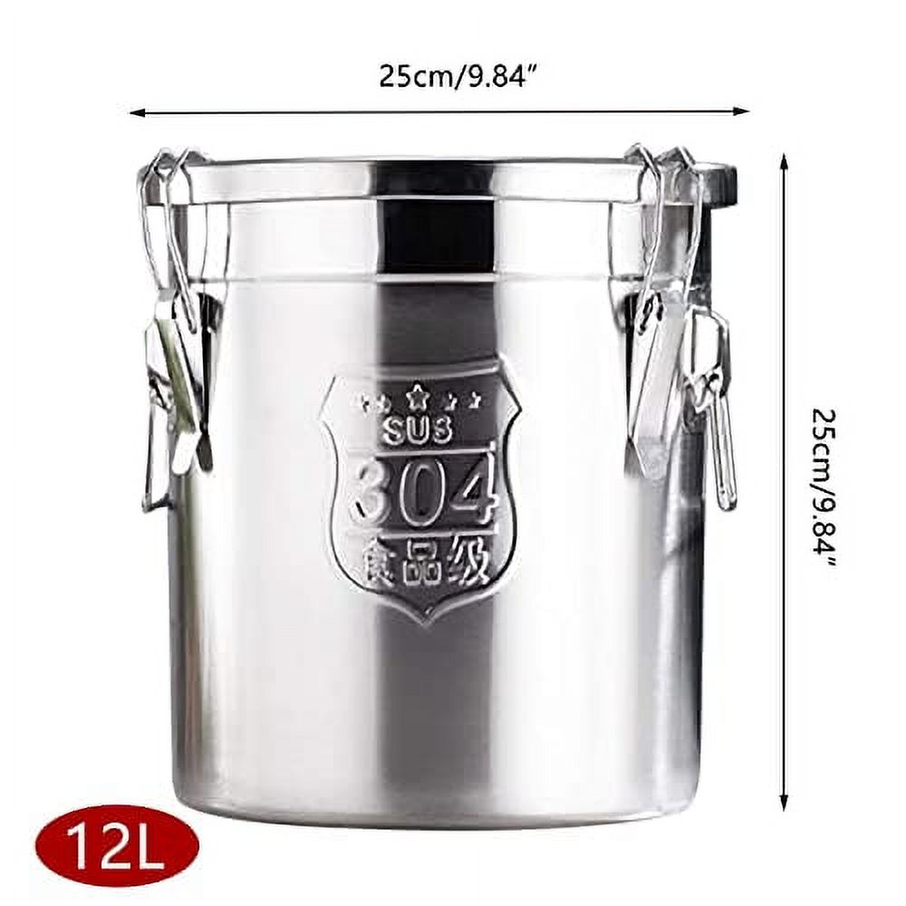 DNYSYSJ Stainless Steel Airtight Canister, Beverage Ice Bucket, Cereal ...
