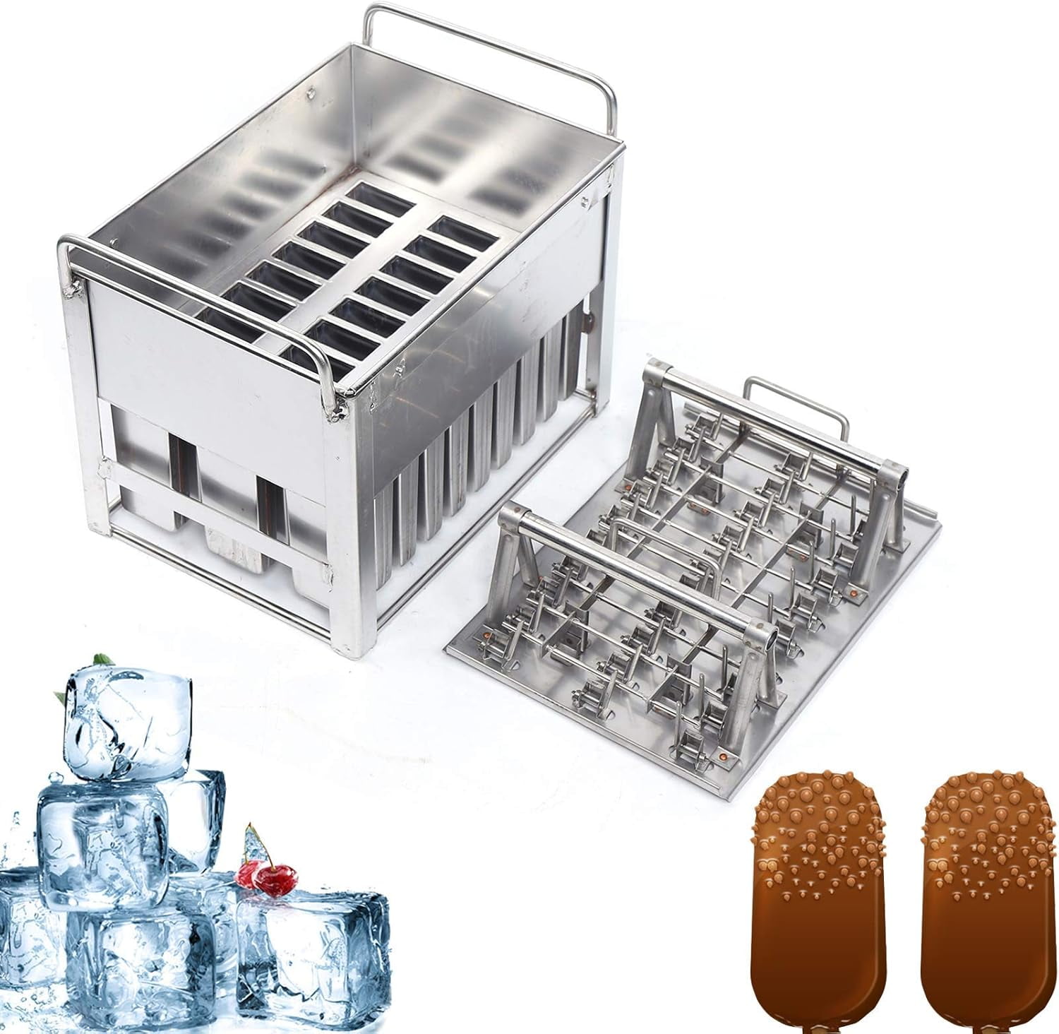 DNYSYSJ Stainless Steel Popsicle Molds and Rack Ice Cream Stick Mold ...