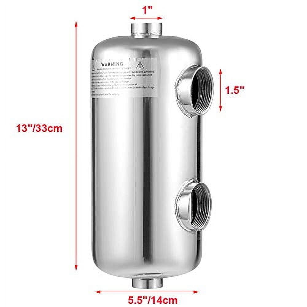 DNYSYSJ Swimming Pool Heat Exchanger Stainless Steel Tube Shell Heat ...