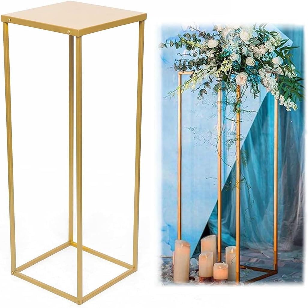 DNYSYSJ Wedding Flower Metal Vase Stand 27.5 Inch Geometric Table ...