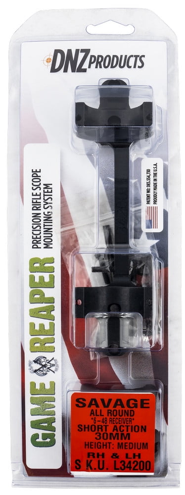 DNZ Products Game Reaper Scope Mount/Ring Combo Savage Round Receiver w ...