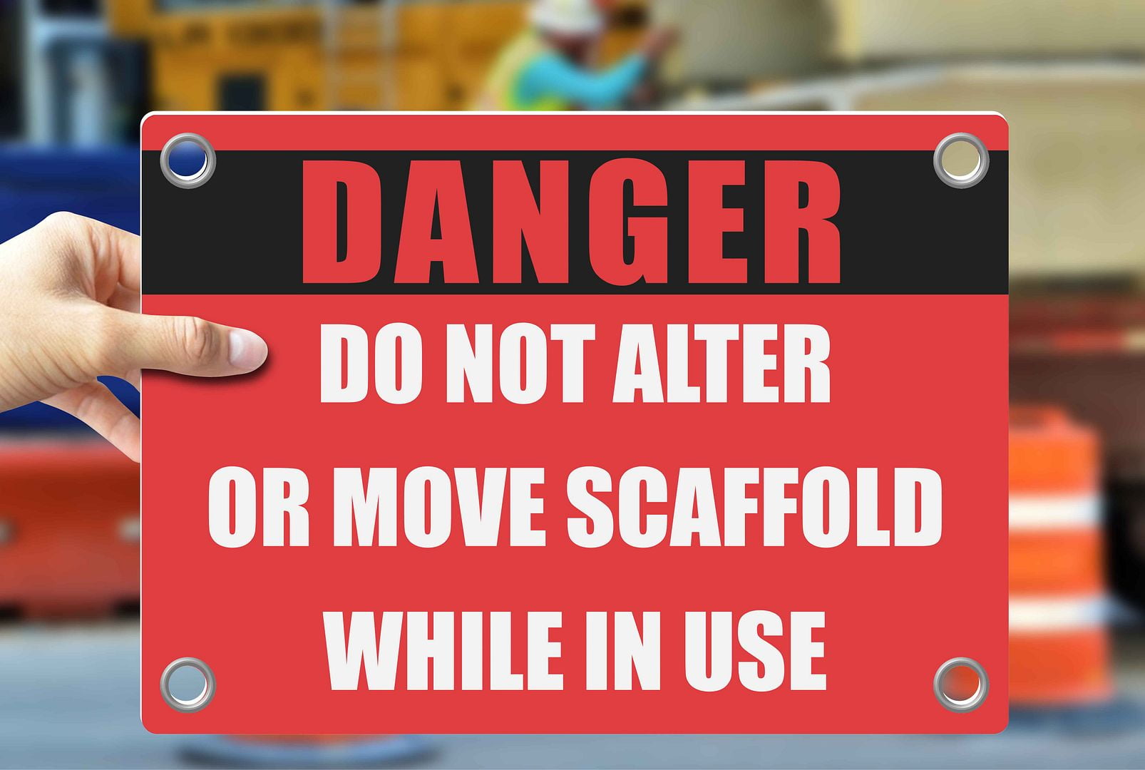 DO NOT ALTER OR MOVE SCAFFOLD WHILE IN USE | Warning Notice Caution ...