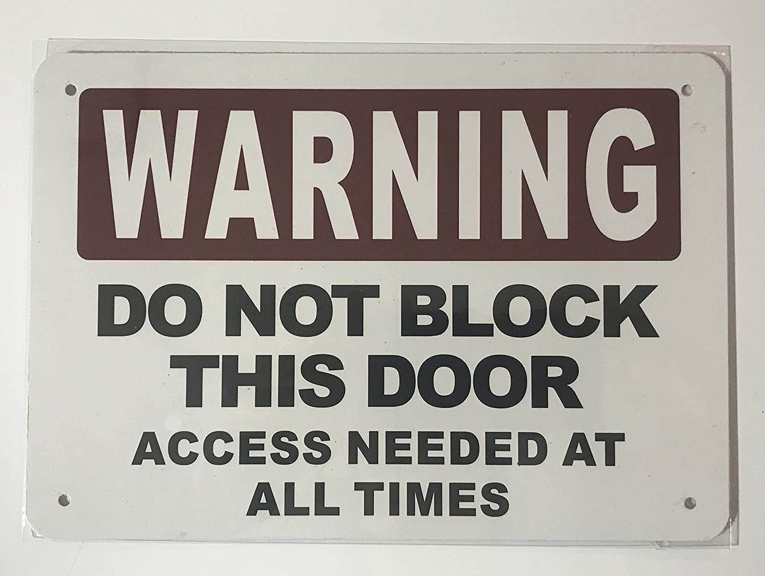 DO NOT Block This Door Access Needed at All Times Sign (Aluminium ...