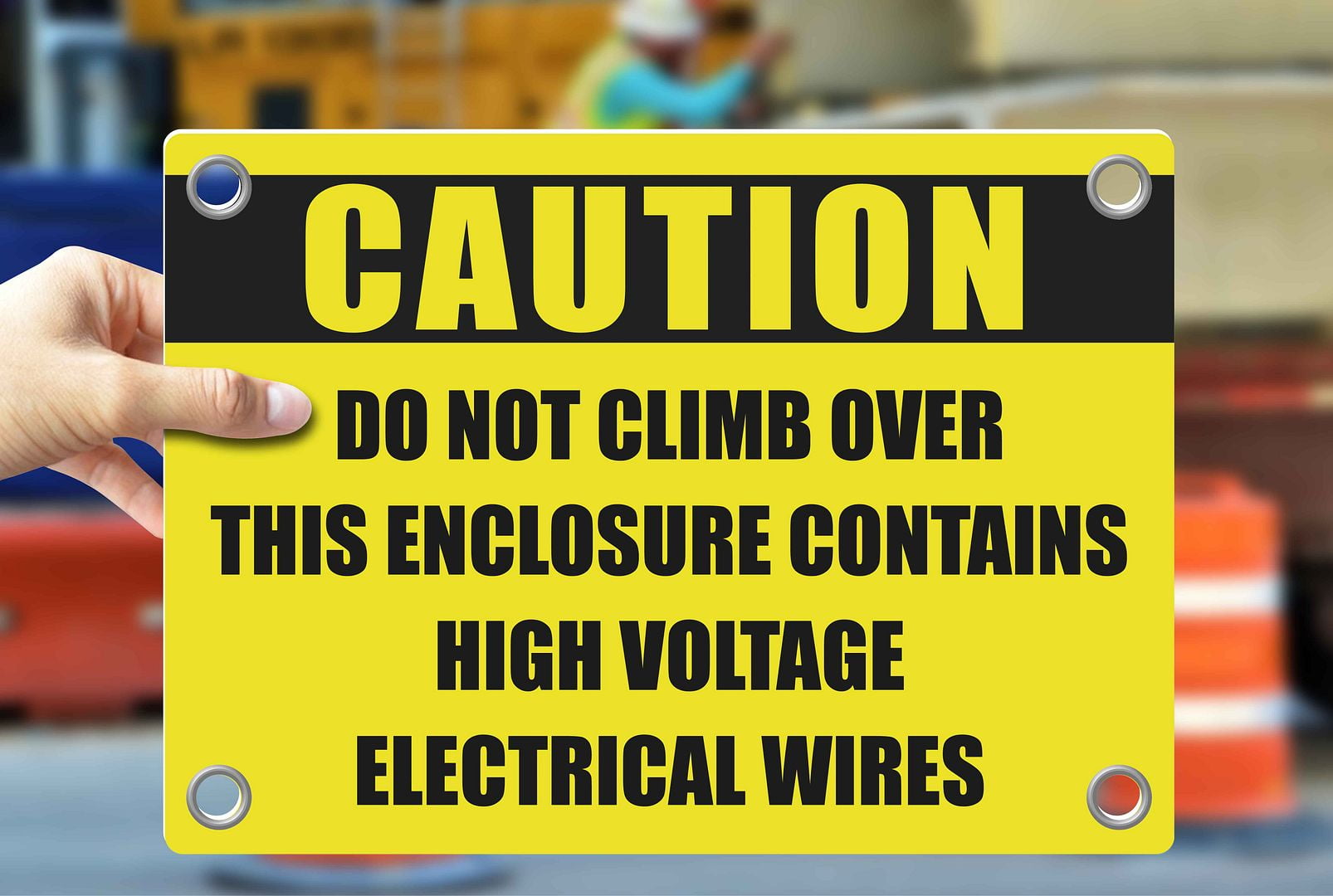 DO NOT CLIMB OVER THIS ENCLOSURE CONTAINS HIGH VOLTAGE ELECTRICAL WIRES ...