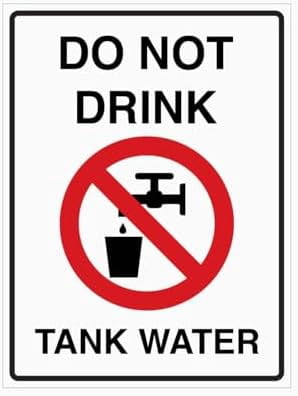 DO NOT DRINK TANK WATER SIGN Workplace Signs Metal Tin Sign 8 x 12 inch ...