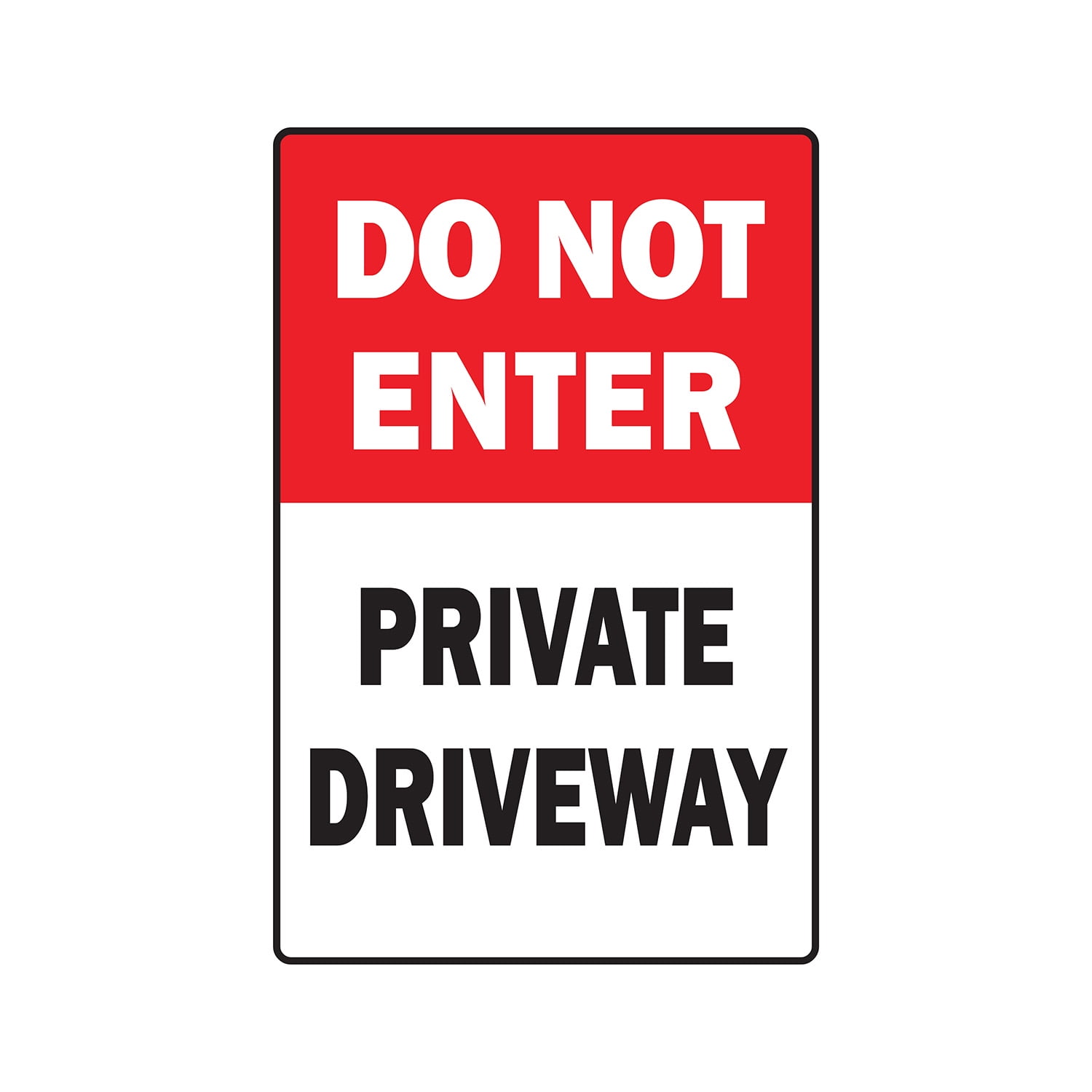 DO NOT ENTER PRIVATE DRIVEWAY Decal prohibited protection no entrance ...