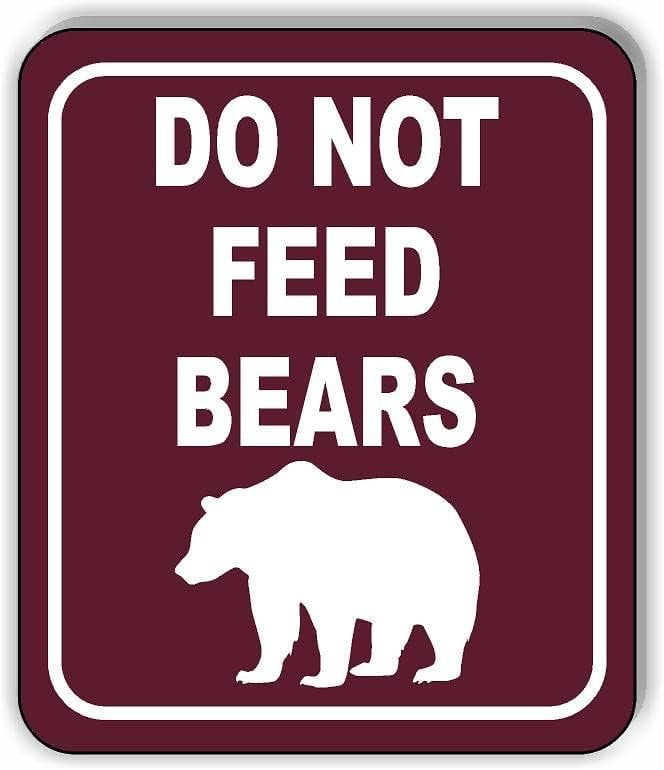 DO NOT FEED BEARS DANGER PARK CAMPING Aluminum Composite Sign, 15"x18 ...