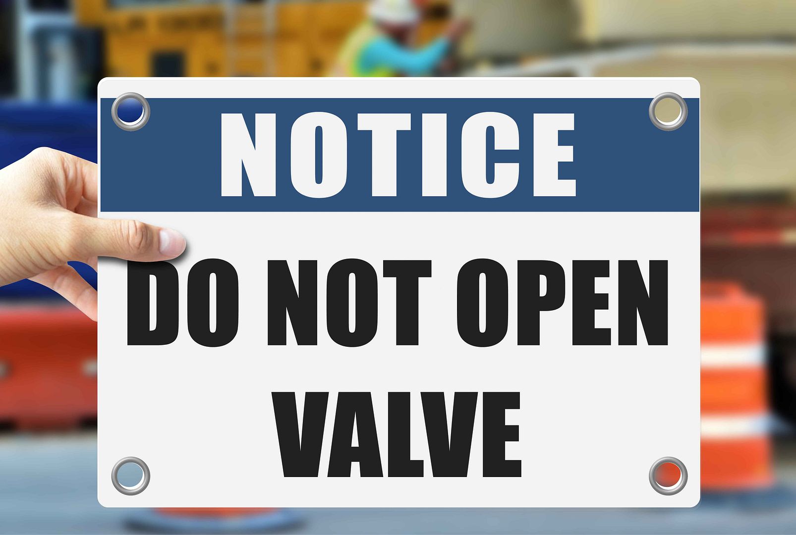 DO NOT OPEN VALVE | Warning Notice Caution Danger 3mm PVC Sign ...