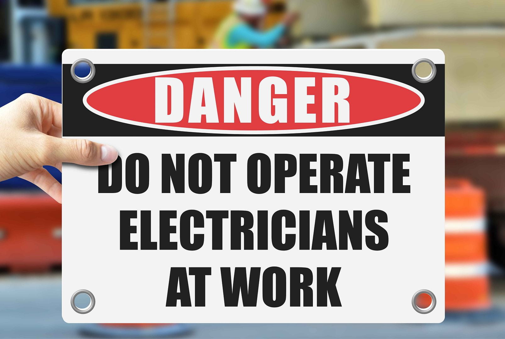DO NOT OPERATE ELECTRICIANS AT WORK | Warning Notice Caution Danger 3mm ...