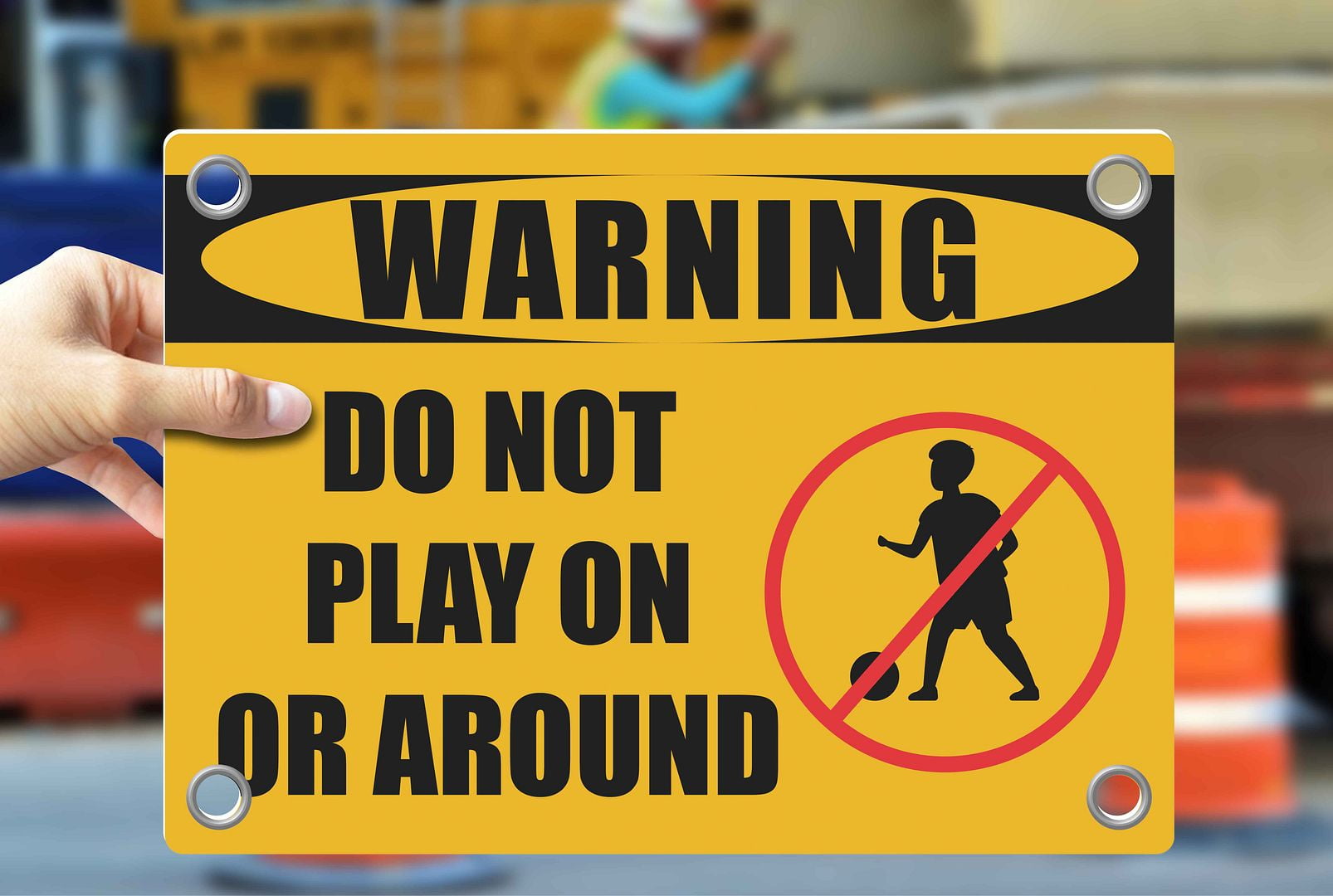 DO NOT PLAY ON OR AROUND | Warning Notice Caution Danger 3mm PVC Sign - Walmart.com