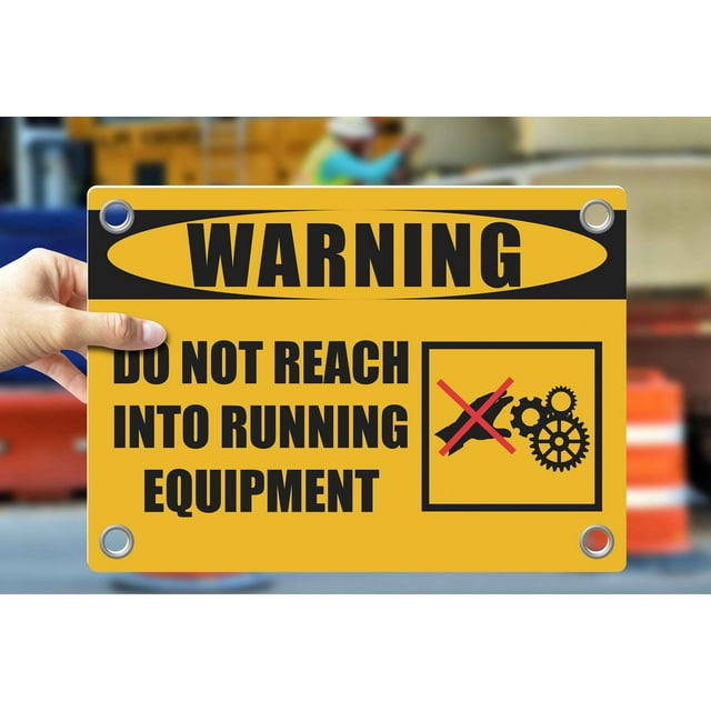 DO NOT REACH INTO RUNNING EQUIPMENT | Warning Notice Caution Danger 3mm ...