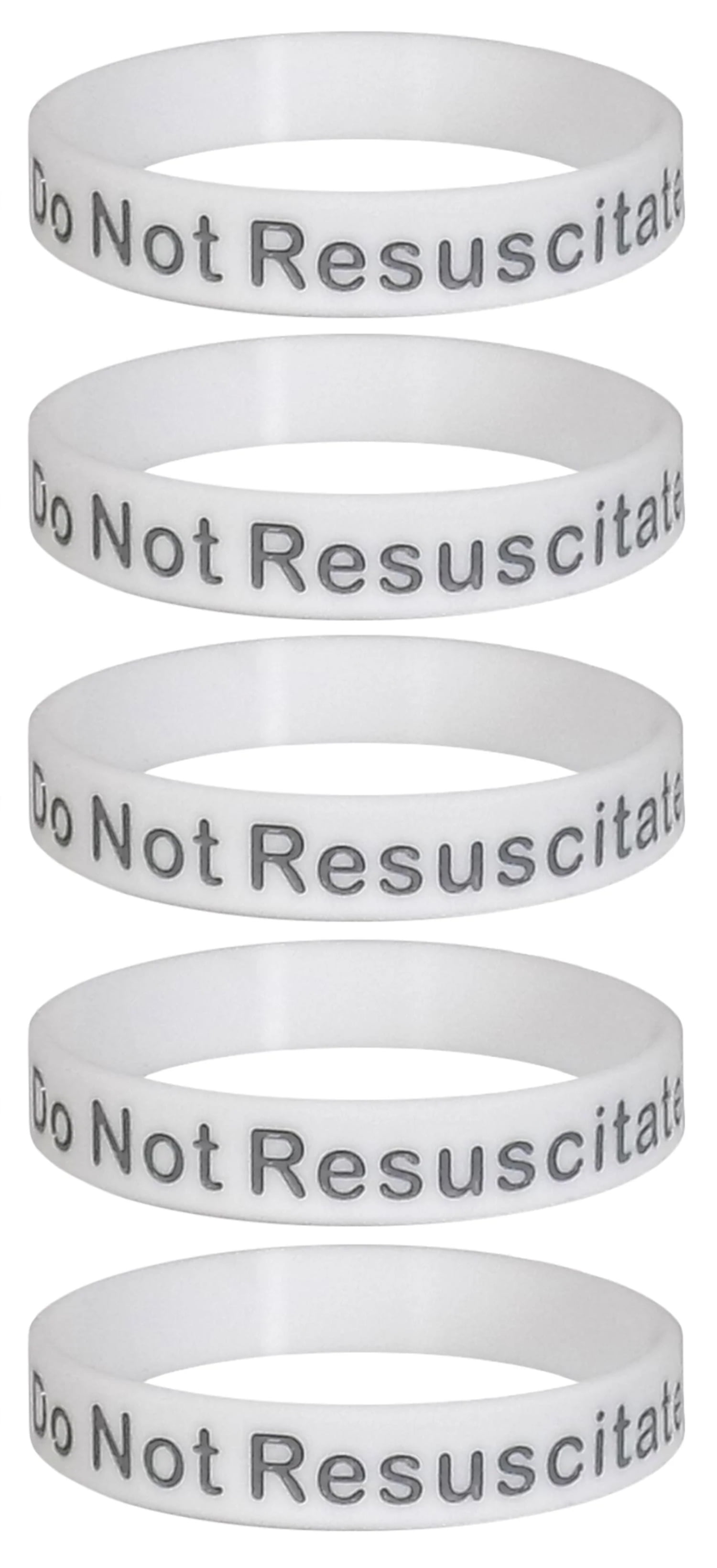 DO NOT RESUSCITATE Medical Alert ID Silicone Bracelet Wristbands ...