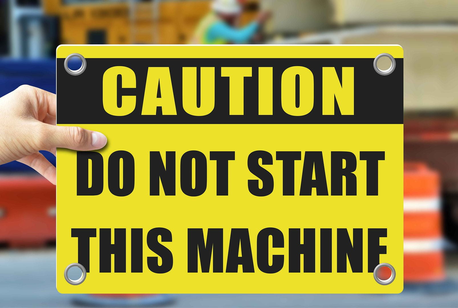 DO NOT START THIS MACHINE | Warning Notice Caution Danger 3mm PVC Sign ...