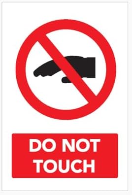 DO NOT TOUCH SIGN Prohibition Signs L6835 Metal Tin Sign 8 x 12 inch ...