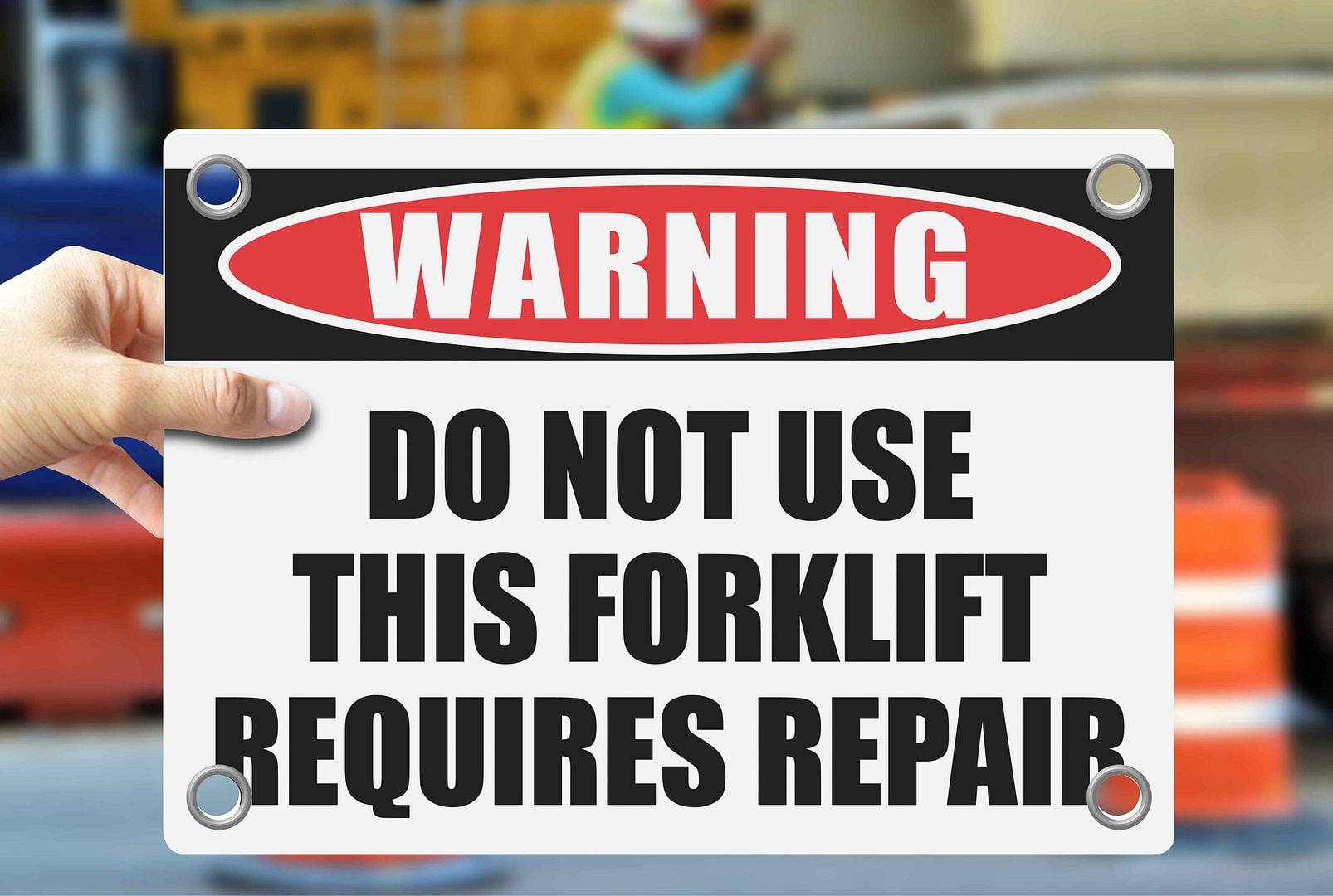 DO NOT USE THIS FORKLIFT REQUIRES REPAIR | Warning Notice Caution ...