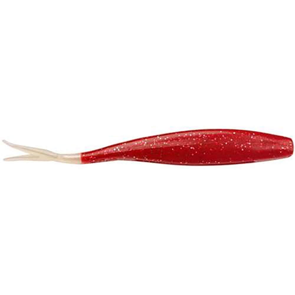 DOA D.O.A C.A.L Jerk Bait Red,Silver Glitter,White Tail, 4", 12 Pack ...