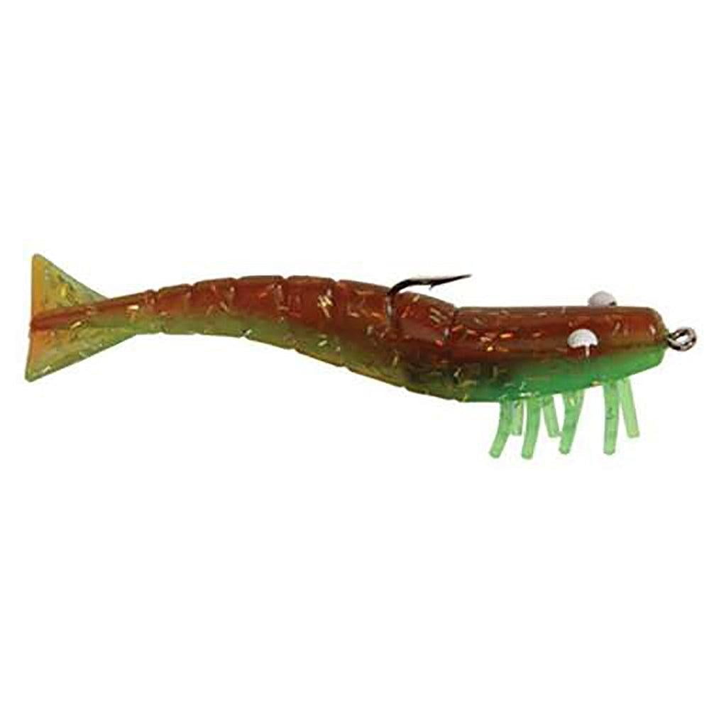 DOA FSH3-3P-386 Shrimp Lure 3" 1/4 oz Rootbeer And Green/Holographic ...