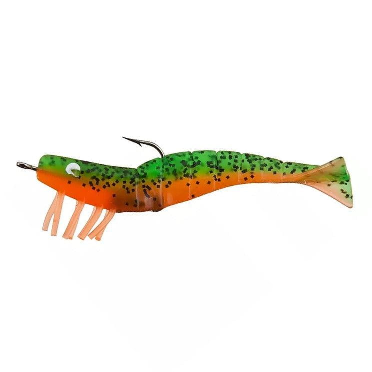 DOA Fishing Lure FSH3-3P-384 Shrimp Lure 3" 1/4 oz Firetiger 3 Per Pack ...